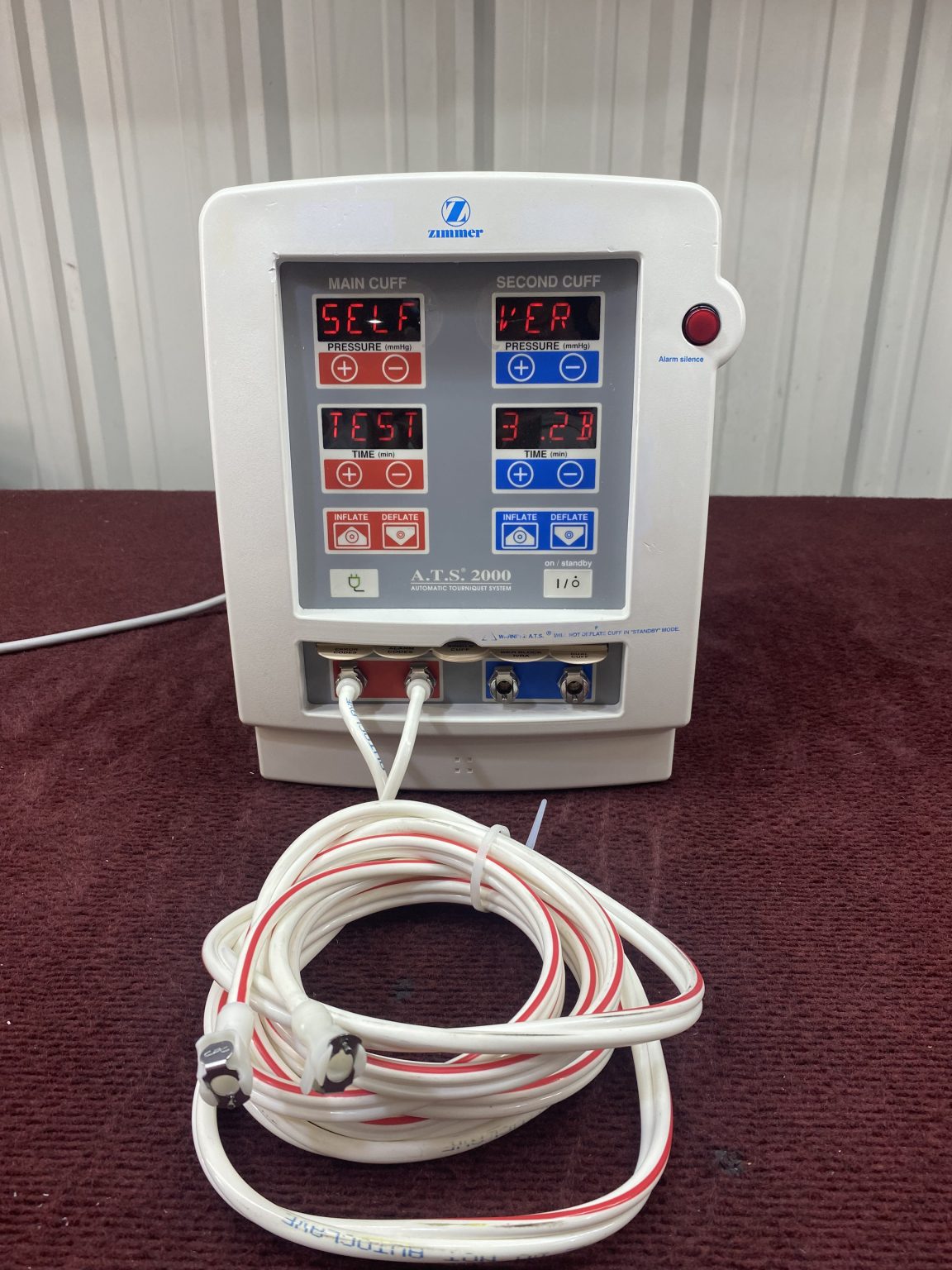 Zimmer ATS 2000 Automatic Tourniquet System w/ Red Hose(B5-4) - Medsold