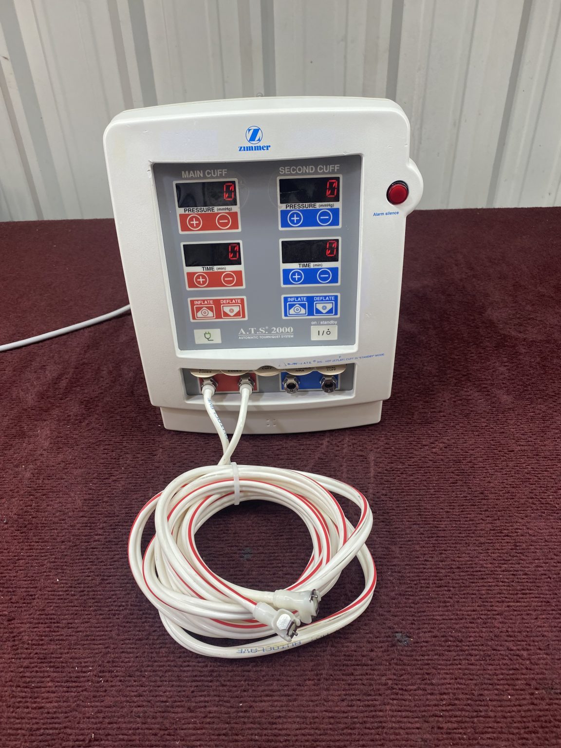 Zimmer ATS 2000 Automatic Tourniquet System w/ Red Hose(B5-4) - Medsold