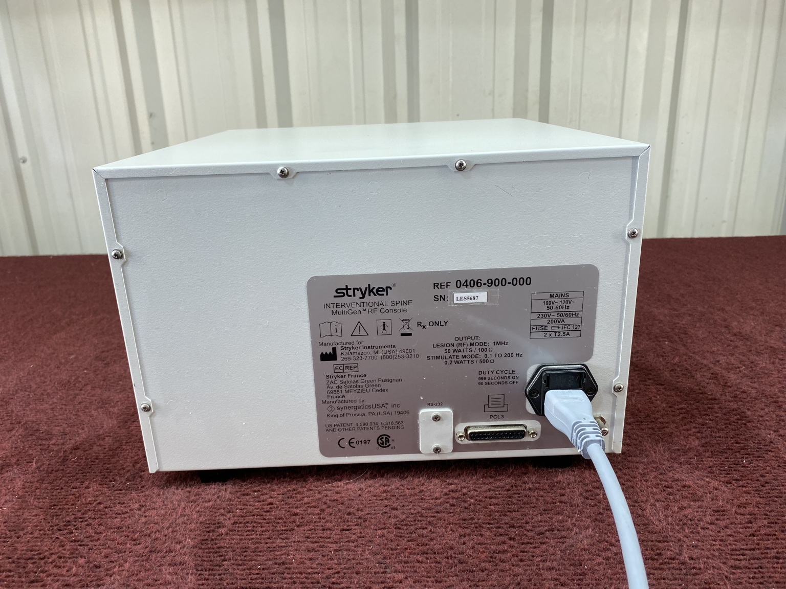 Stryker RF MultiGen 0406-900 Generator W/ 2 Stryker 040815010 probes ...