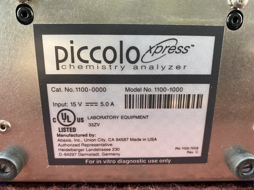 ABAXIS Piccolo Xpress Portable Blood Chemistry Analyzer 1100-1000 - Medsold