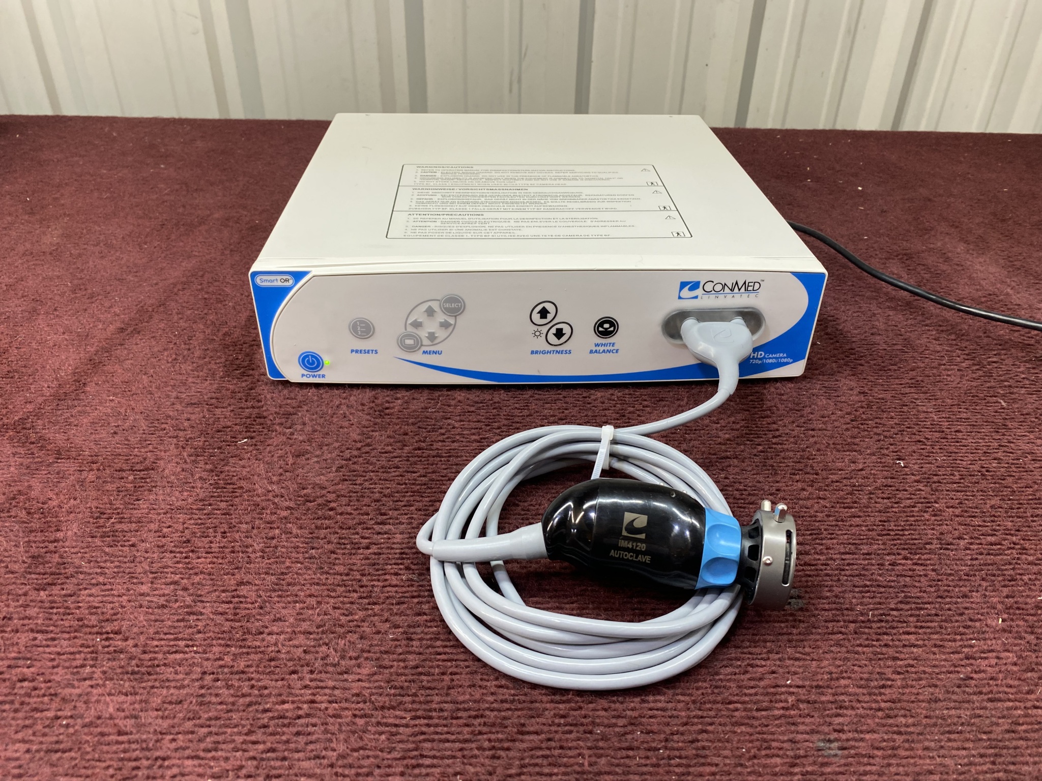 ConMed IM4000 endoscopy camera with IM4120 autoclavable camera head ...