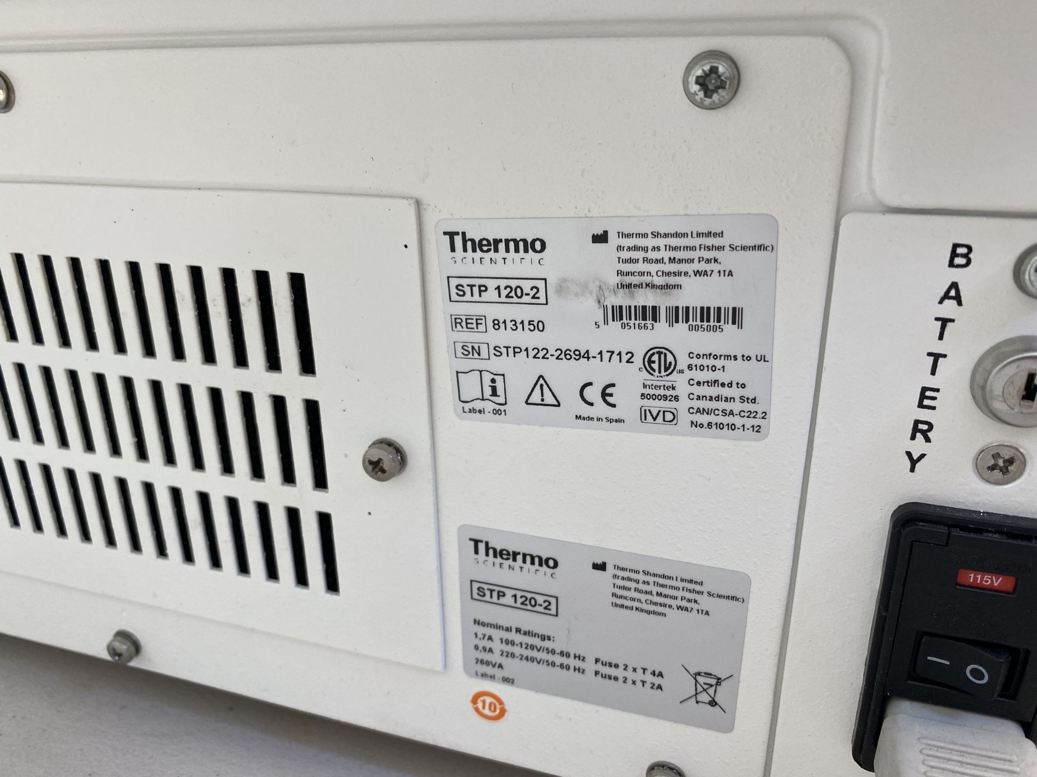 Thermo Microm Expredia STP 120 Automatic Spin Tissue Processor - Medsold