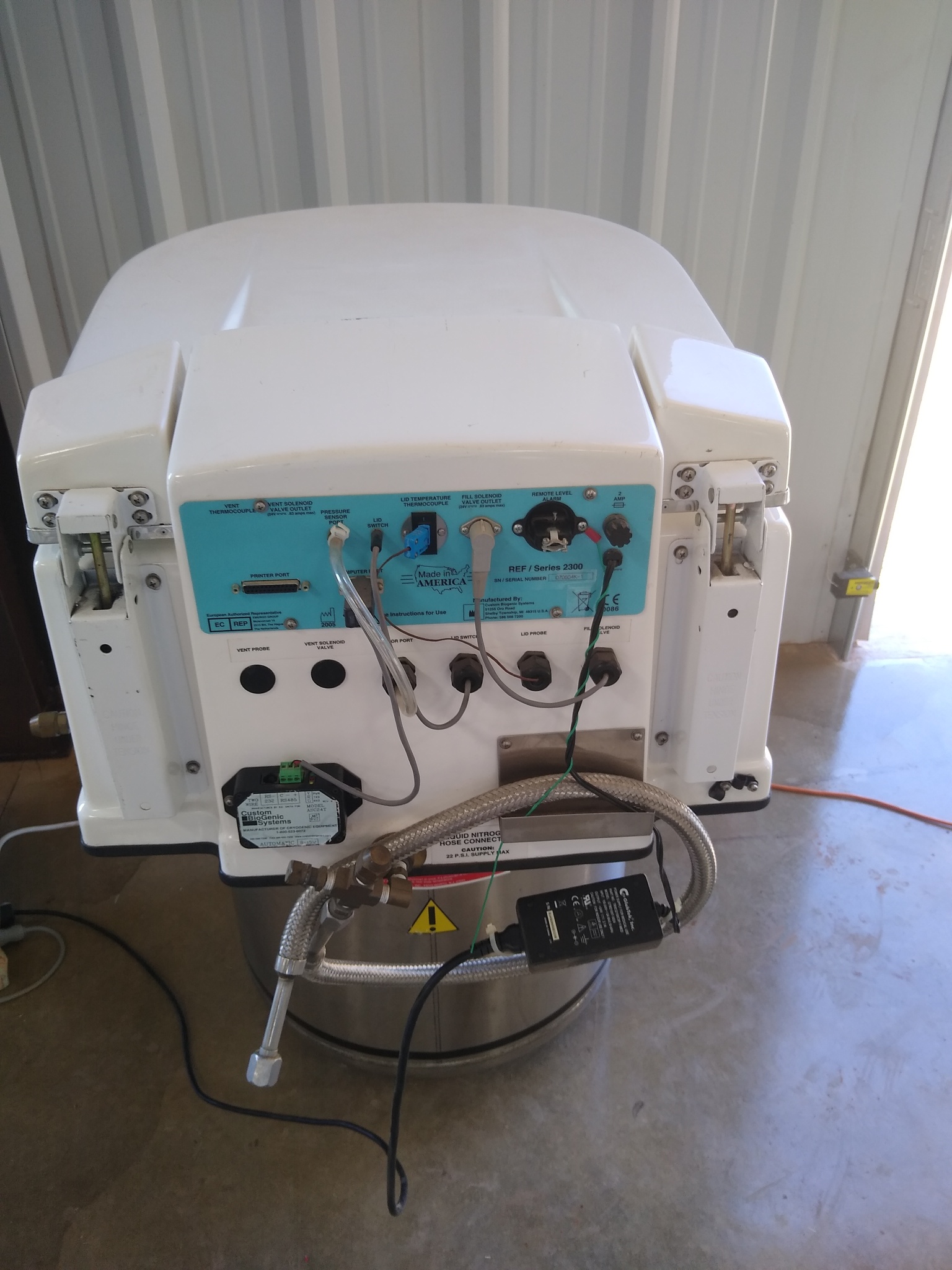 Custom BioGenic System CBS 2300 Liquid Nitrogen Tank V-1500 Cryo ...