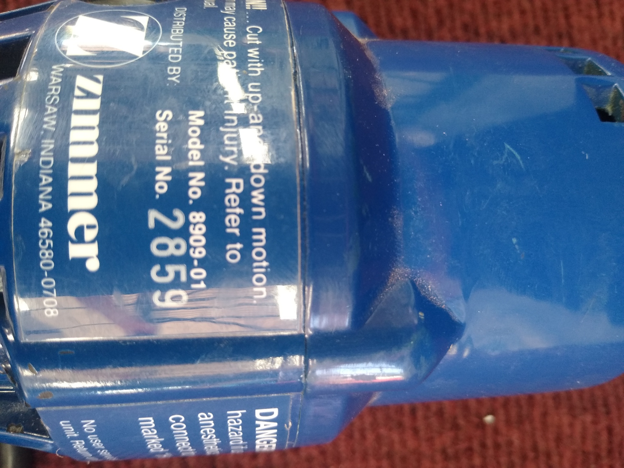 Zimmer Cast Cutter Cast Saw Mod 8909-1 (For Cast Cutter only) - Medsold