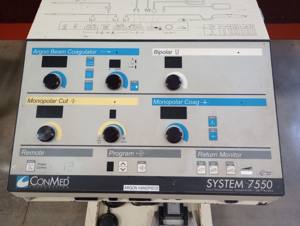 ConMed System 7550 ElectroSurgical System with Footpedals - Medsold
