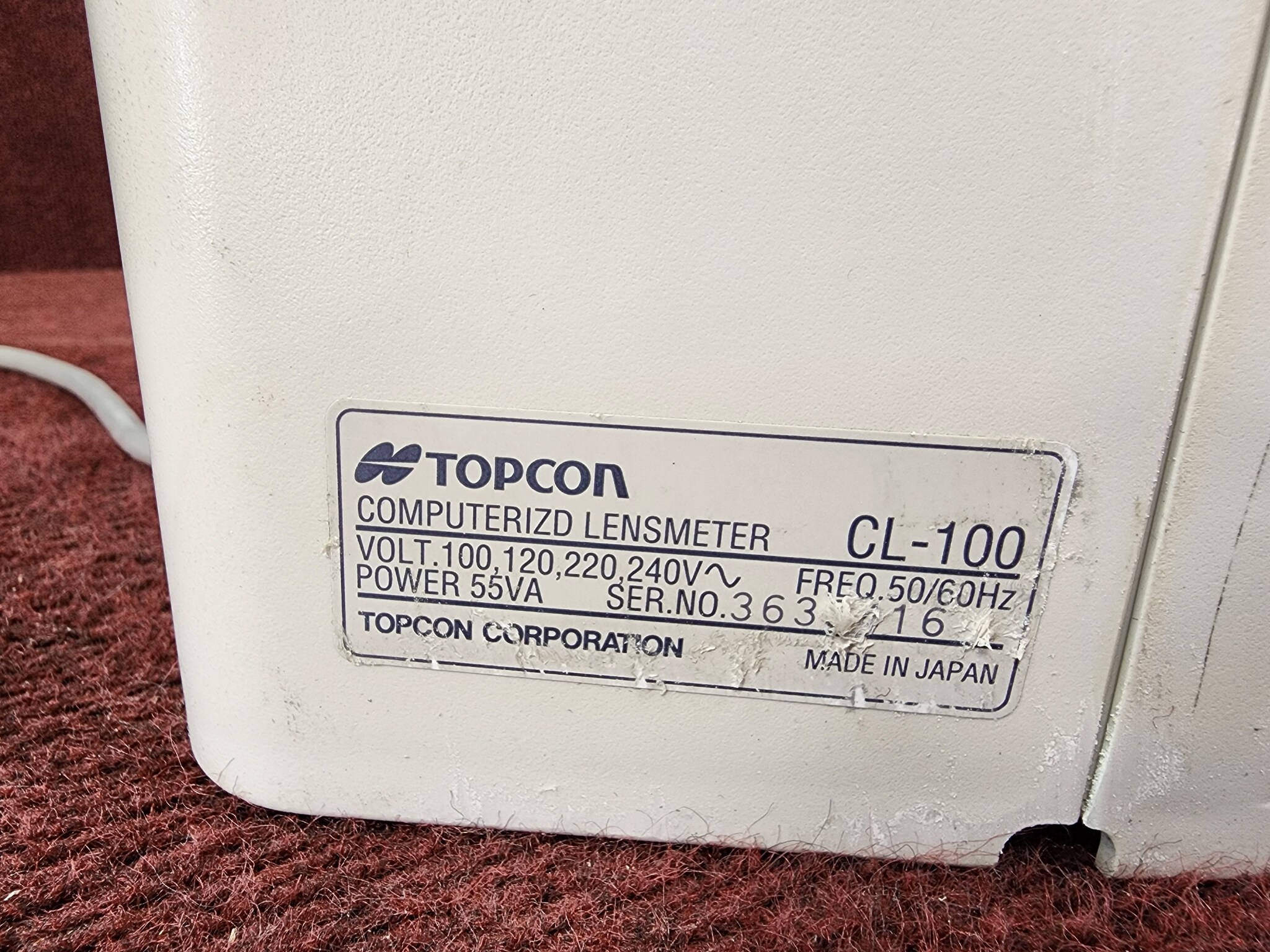 Topcon Medical CL-100 Computerized Lensmeter - Medsold