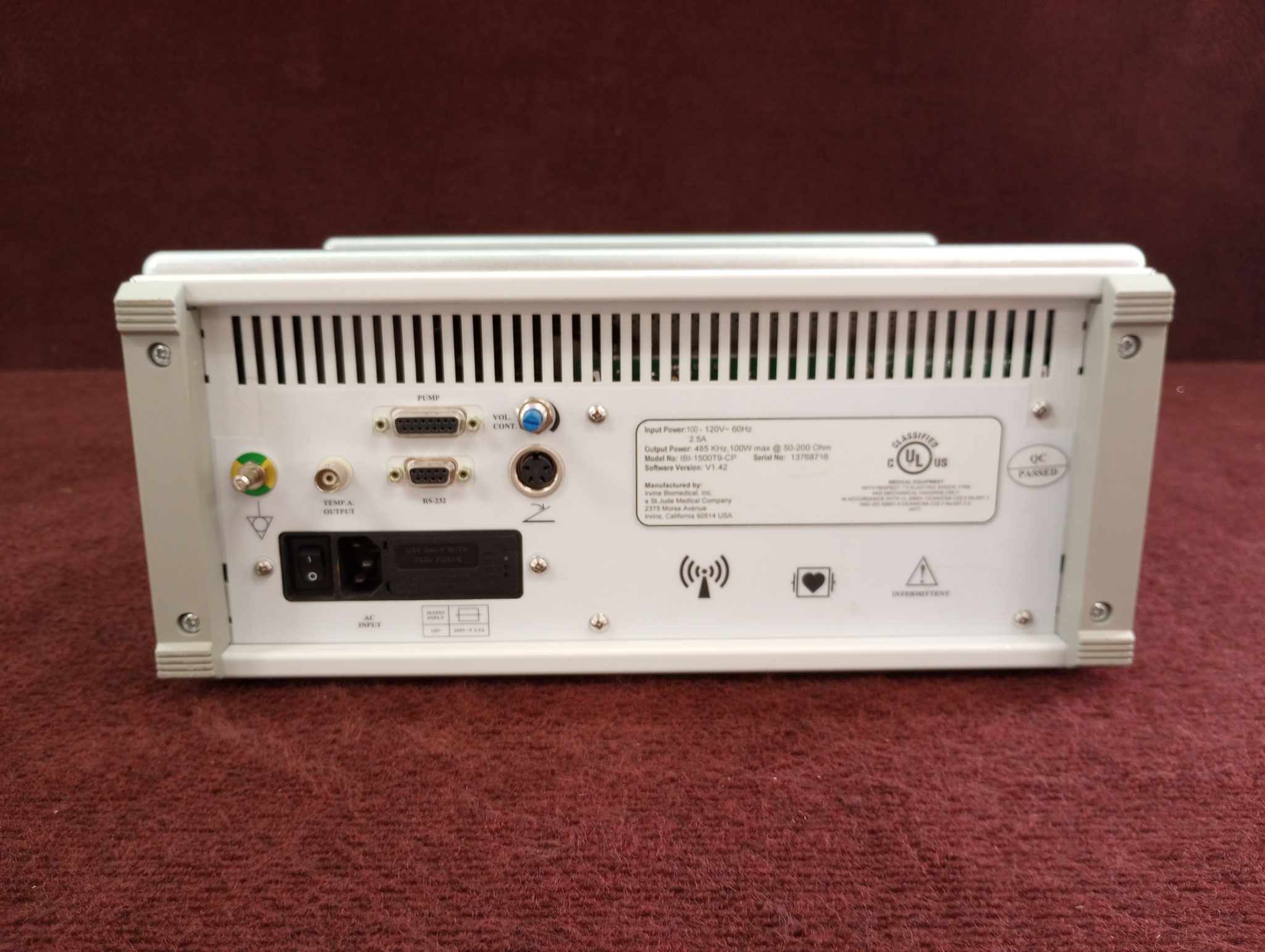 Irvine Biomedical Cardiac IBI- 1500T9 Cardiac Ablation Generator - Medsold