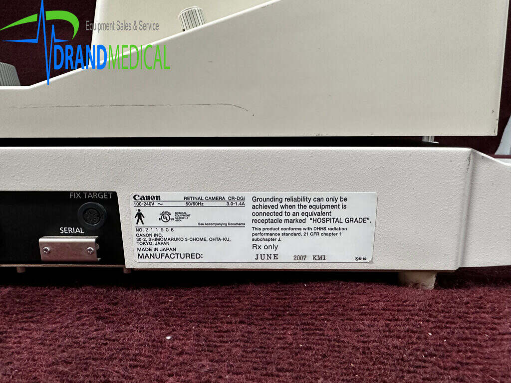 Canon CR-DGi Non-Mydriatic Fundus Retinal Camera (D3-2) - Medsold