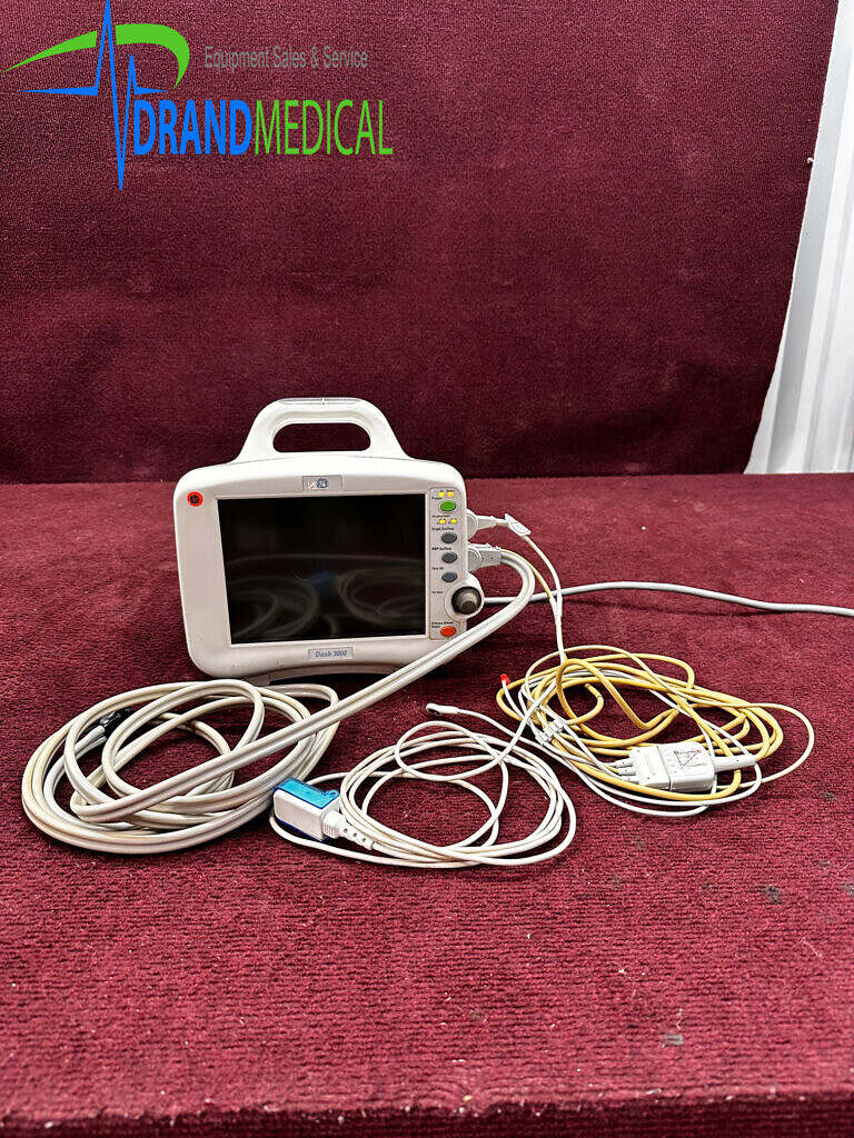 GE Dash 3000 Monitor 2 IBP, Eco2 enabled, Masimo , NellcoSPO2, Printer ...