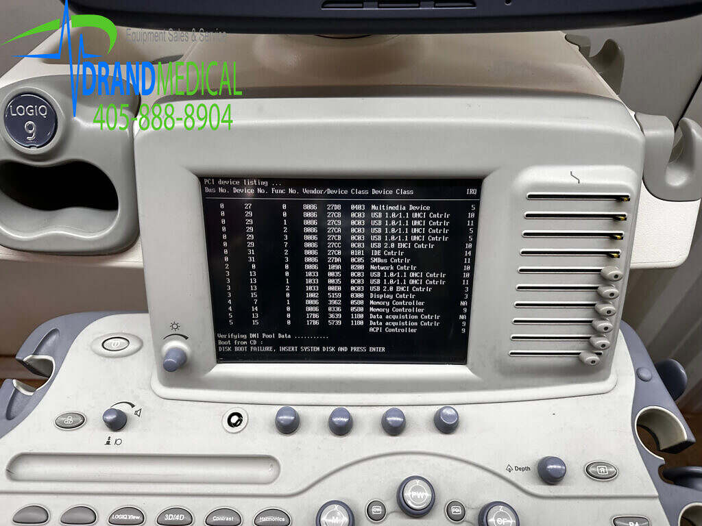 GE Healthcare Logiq 9 Ultrasound W/ E8C transducer - Medsold