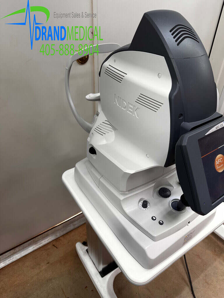 nidek AFC 330 non mydriatic fundus camera W laptop W/ NAVIS-EX and rolling stand - Medsold