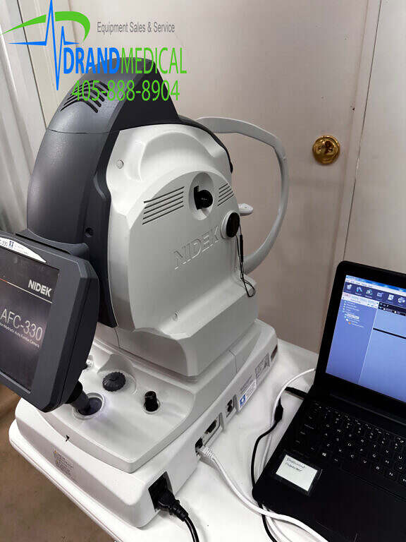 nidek AFC 330 non mydriatic fundus camera W laptop W/ NAVIS-EX and ...