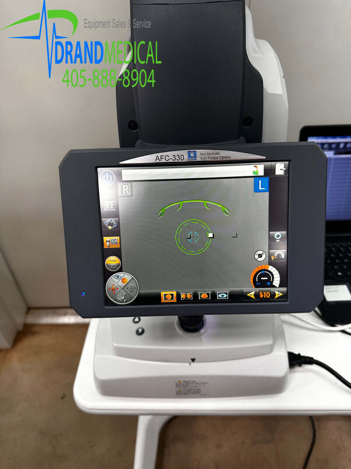 nidek AFC 330 non mydriatic fundus camera W laptop W/ NAVIS-EX and ...