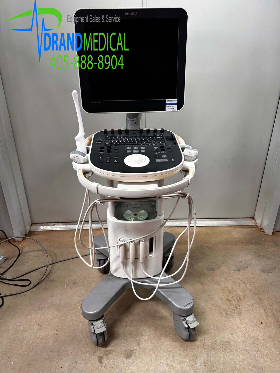 Philips ClearVue 550 Ultrasound Machine W/ L12-4, C5-2 & C9-4v - Medsold