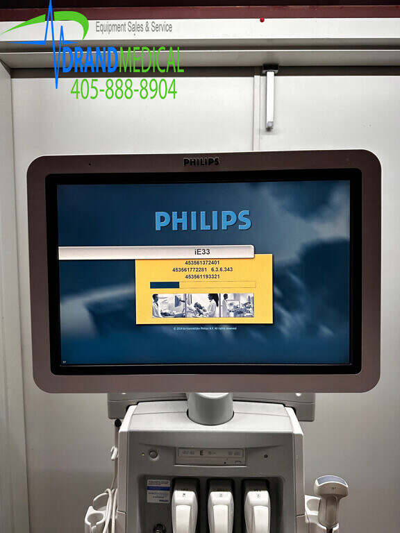 PHILPS IE33 DIAGNOSTIC ULTRASOUND SYSTEM C5-1, L9-3, V6-2, & D2cwc ...