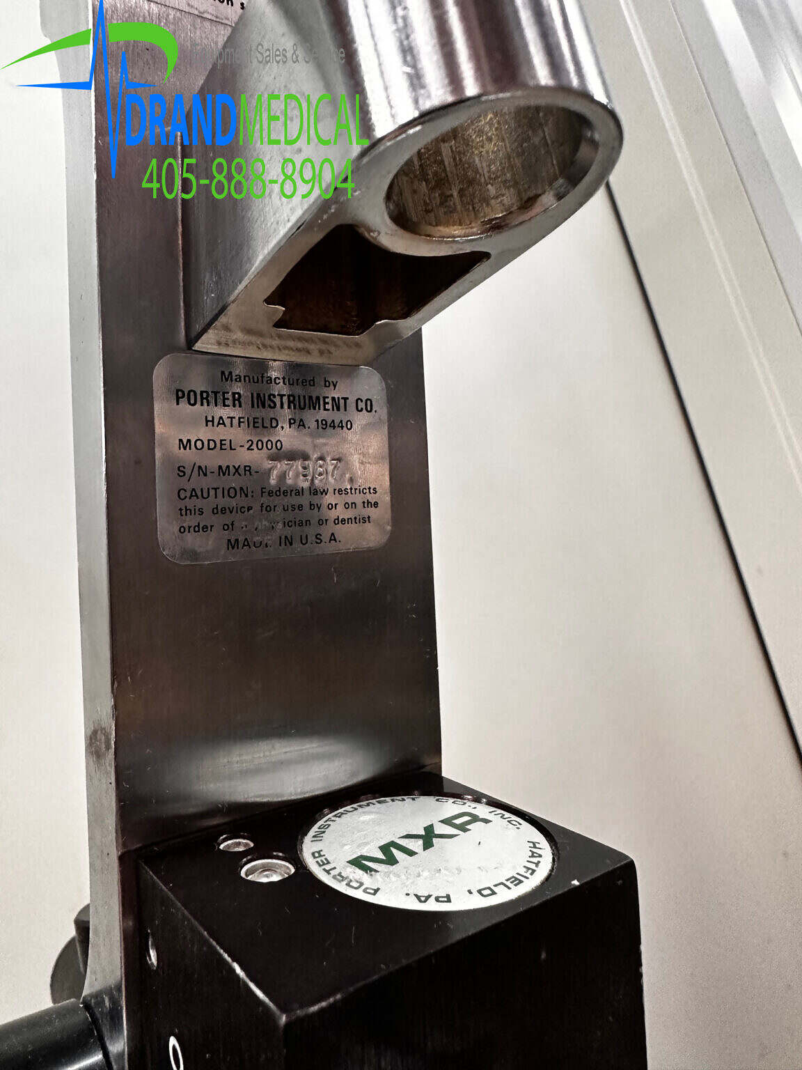 Porter MXR-2000 Dental Nitrous N2O Flowmeter - Medsold