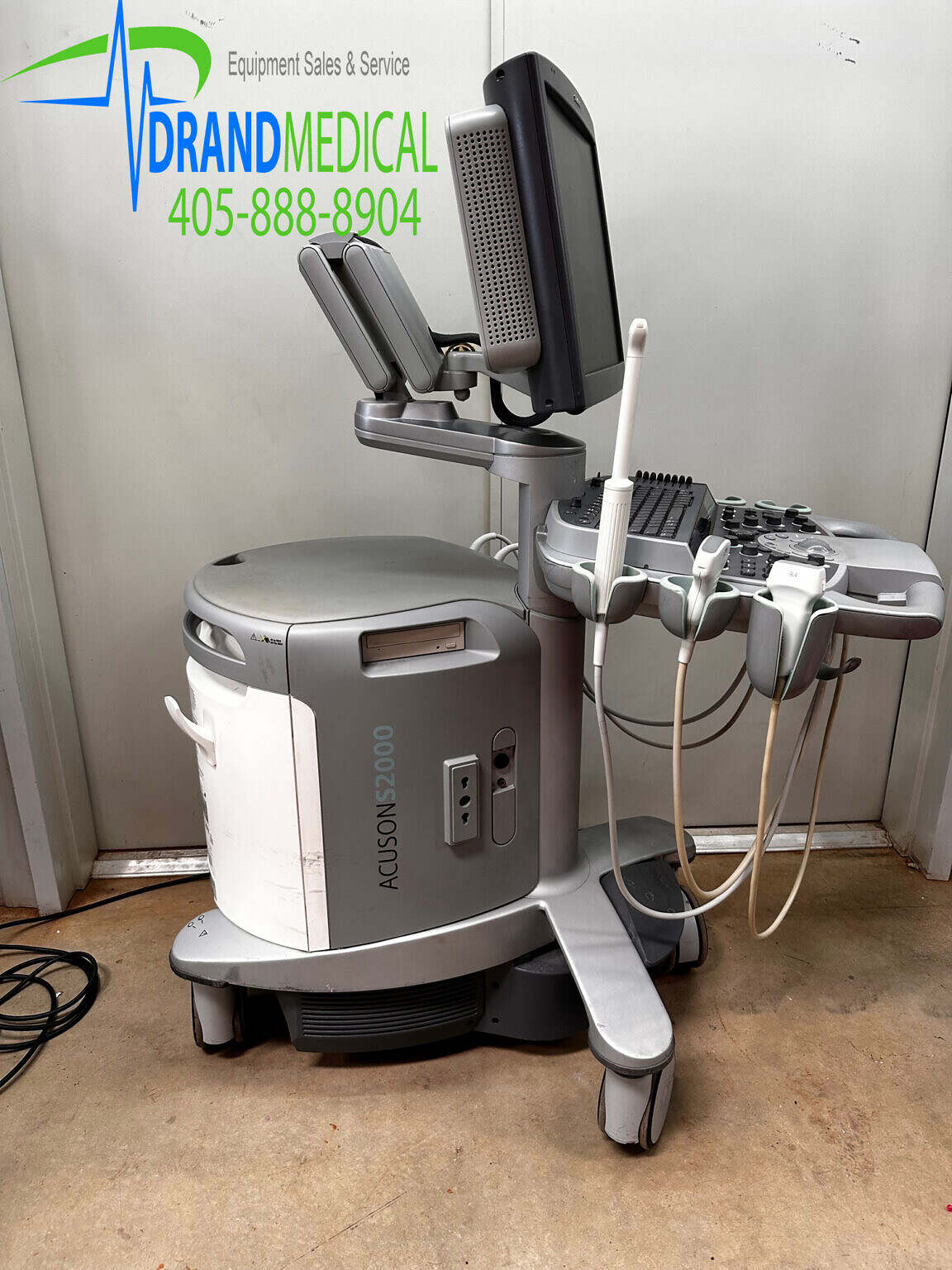 Siemens Acuson S2000 Ultrasound System 4C1 & EV-8C4 & 9L4 Probes - Medsold