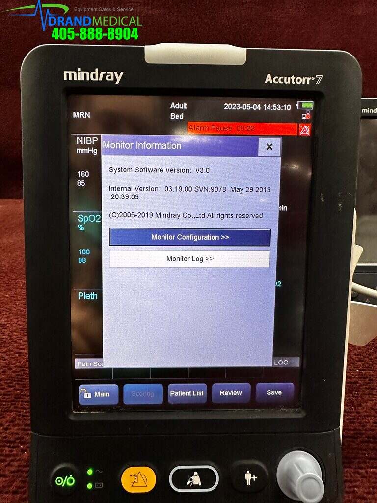 Lot of 10 Mindray Medical Accutorr 7 Vital Signs Monitor - Medsold