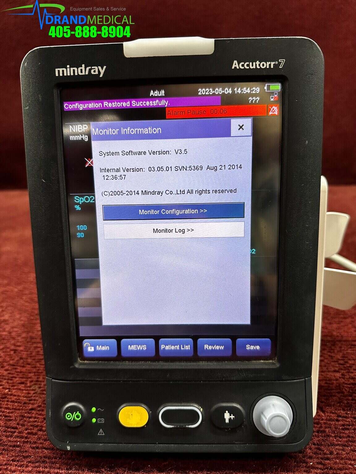 Lot of 10 Mindray Medical Accutorr 7 Vital Signs Monitor - Medsold