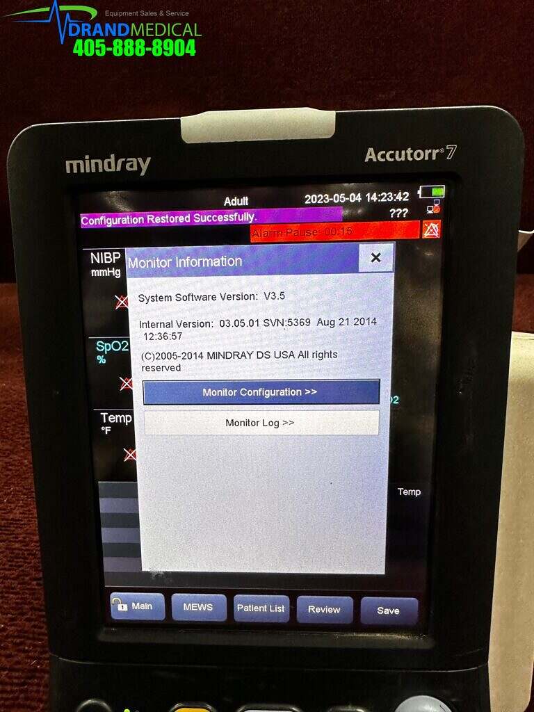 Lot of 10 Mindray Medical Accutorr 7 Vital Signs Monitor - Medsold