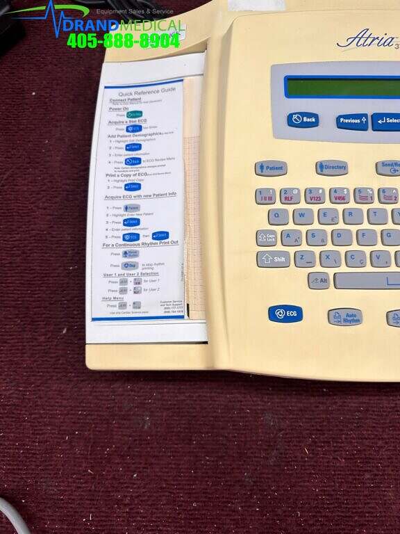 BURDICK ATRIA 3100 EKG ECG With Patient cable - Medsold