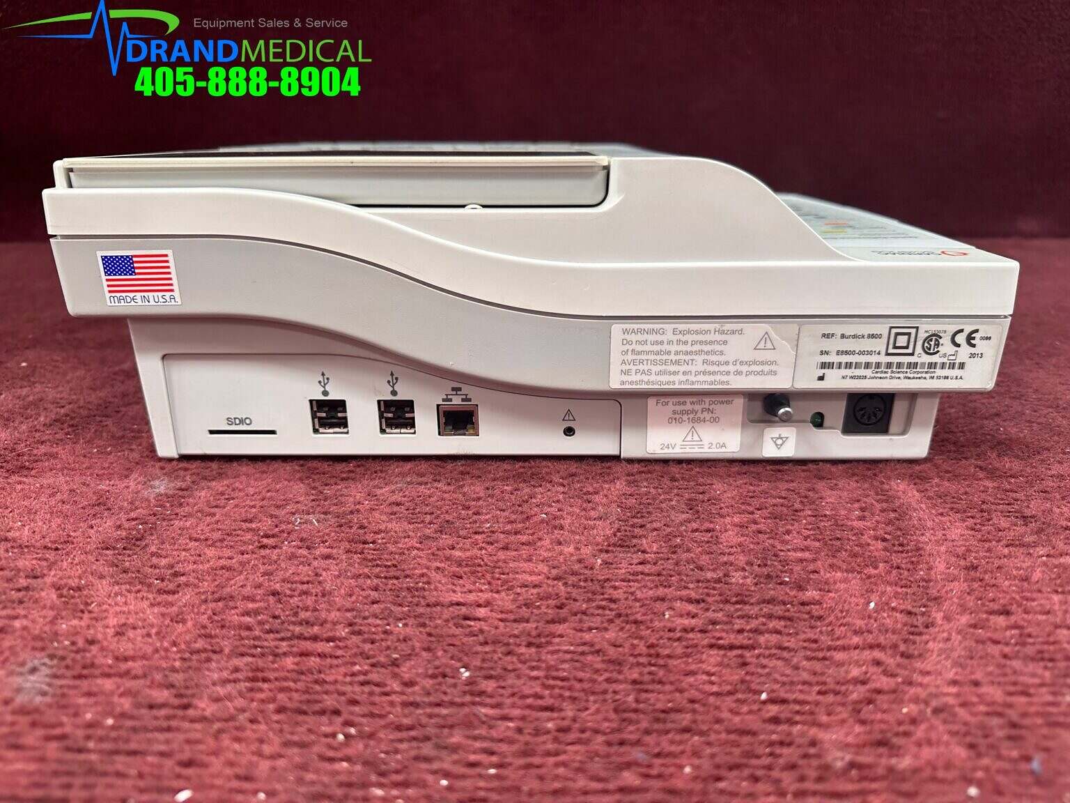 Cardiac Science Burdick 8500 Electrocardiograph ECG Machine With ...