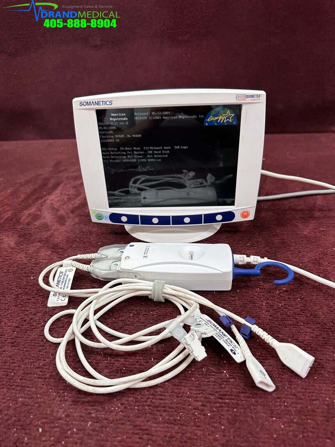 Somanetics Invos Oximeter 5100C Cerebral Somatic w/ Preamplifier 5100C ...