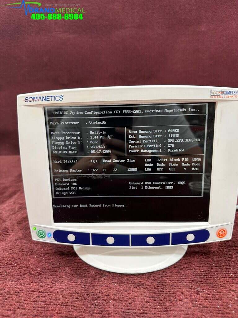 Somanetics Invos Oximeter 5100C Cerebral Somatic w/ Preamplifier 5100C ...