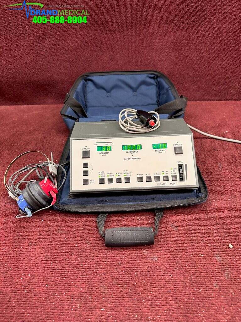 Maico MA41 Portable Air Bone Speech Audiometer Case W/ Accessories(D7-2 ...