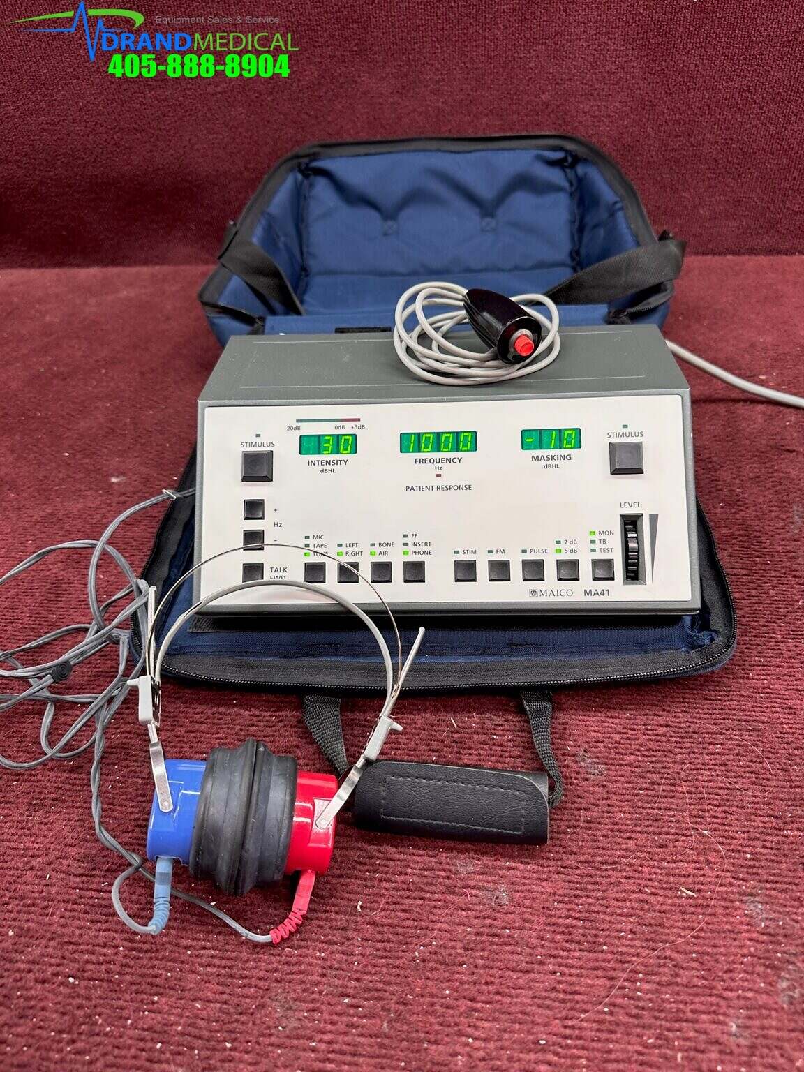Maico MA41 Portable Air Bone Speech Audiometer Case W/ Accessories(D7-2 ...