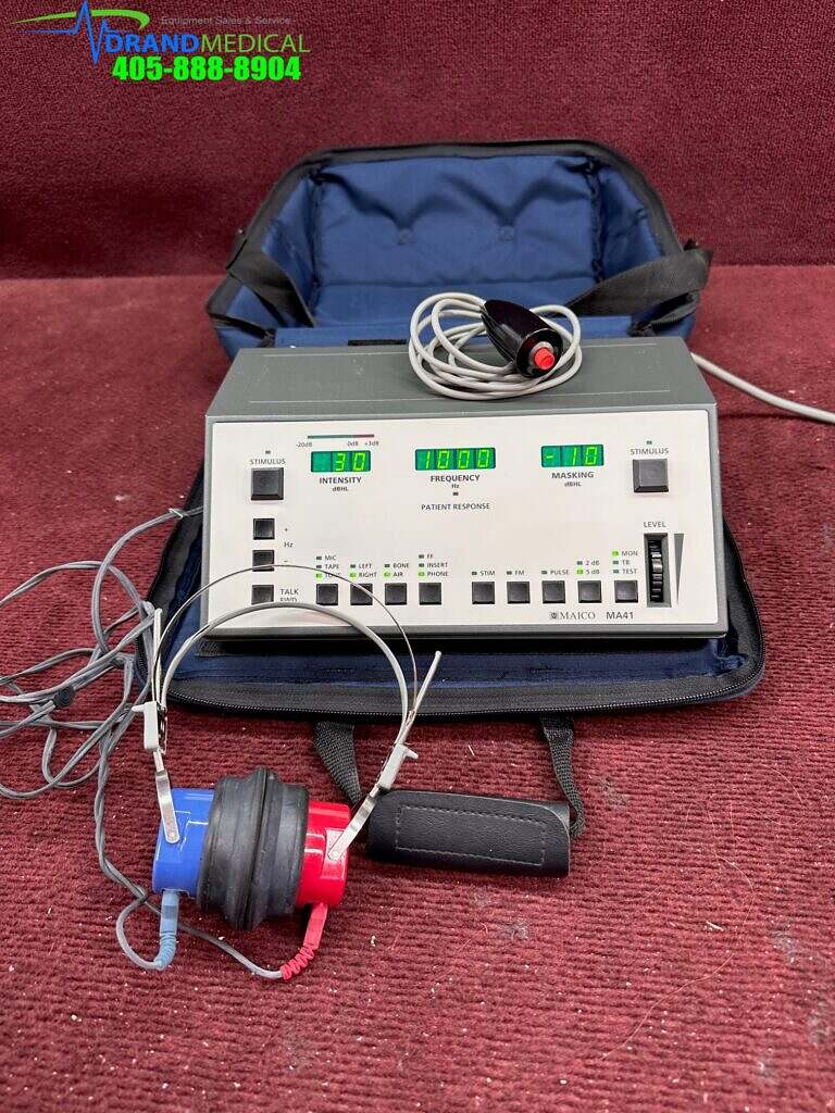 Maico MA41 Portable Air Bone Speech Audiometer Case W/ Accessories(D7-2 ...