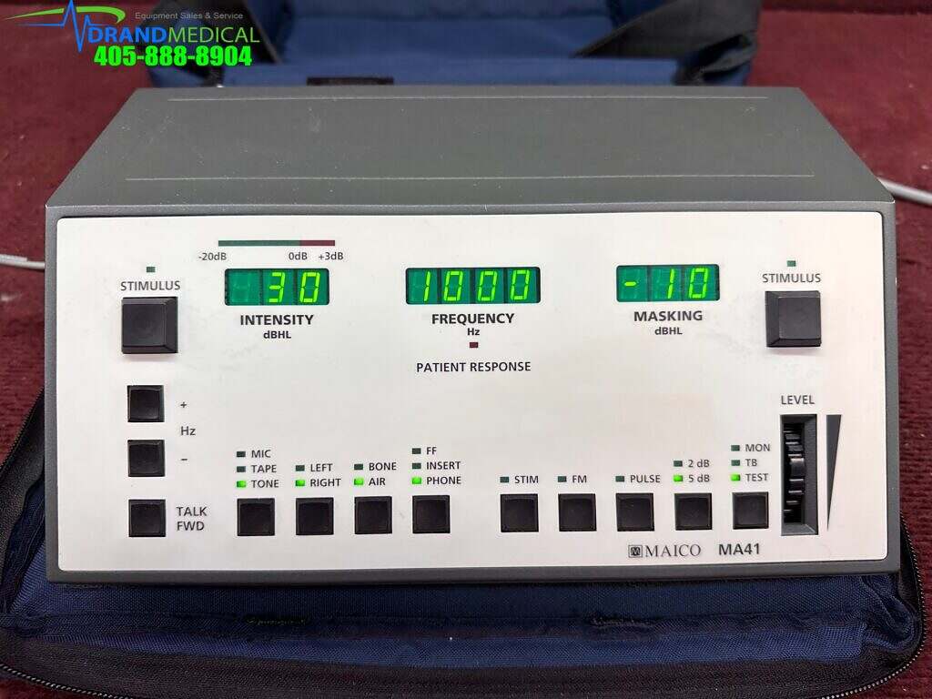 Maico MA41 Portable Air Bone Speech Audiometer Case W/ Accessories(D7-2 ...