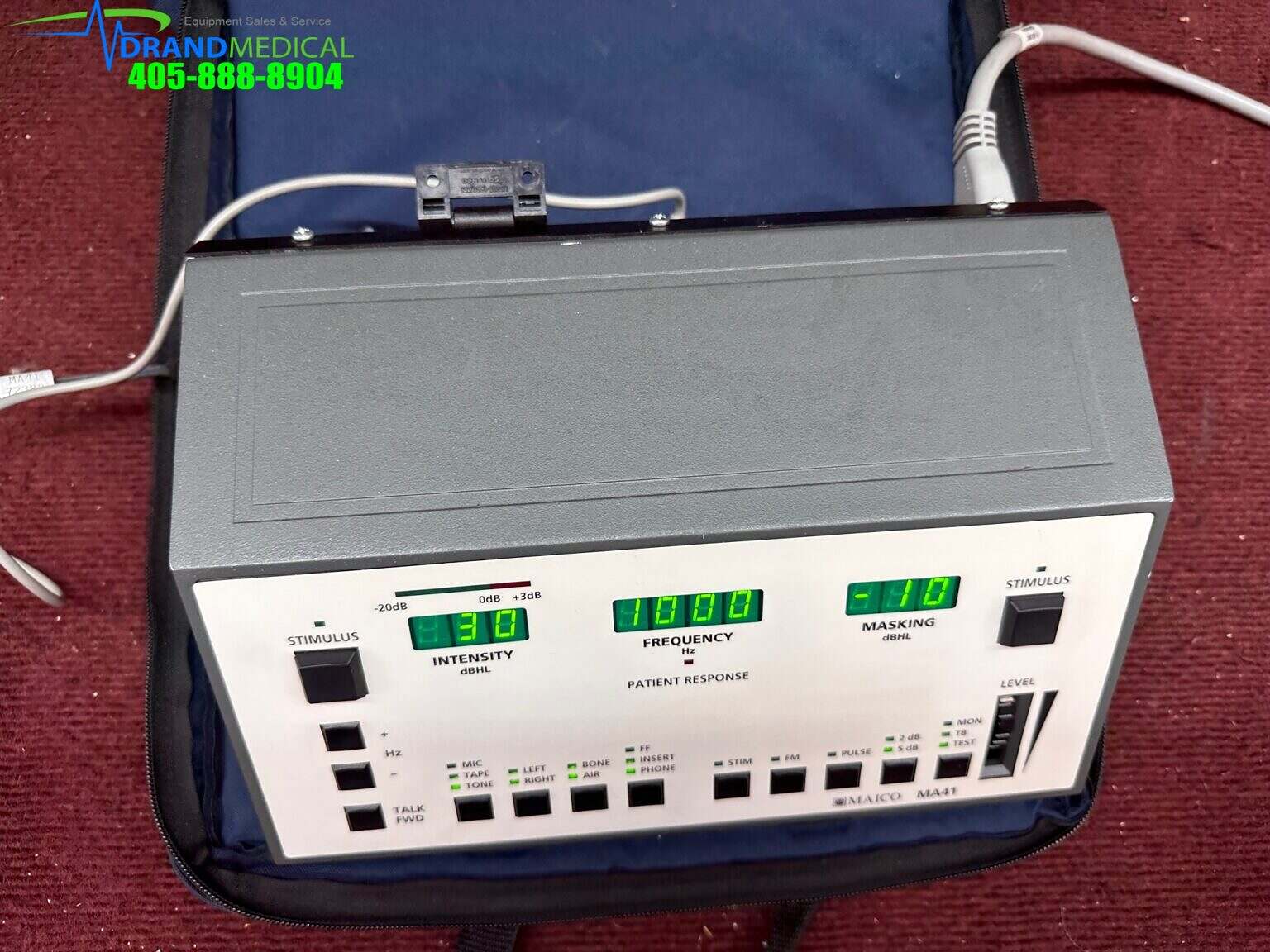 Maico MA41 Portable Air Bone Speech Audiometer Case W/ Accessories(D7-2 ...