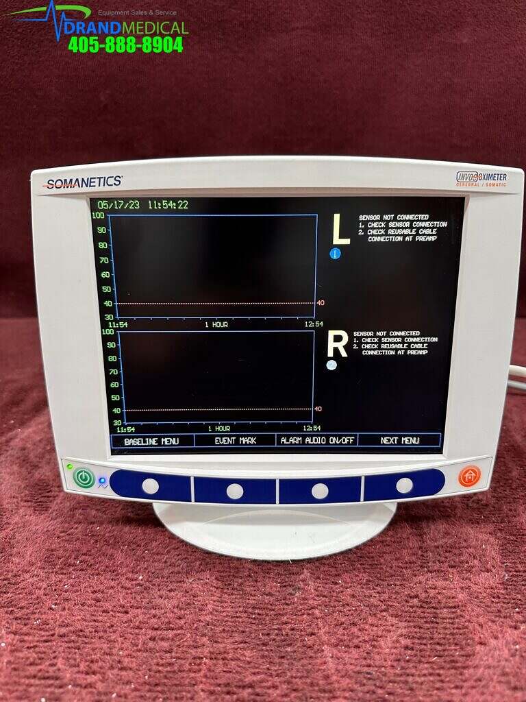 Somanetics Invos Oximeter 5100C Cerebral Somatic w/ Preamplifier 5100C ...