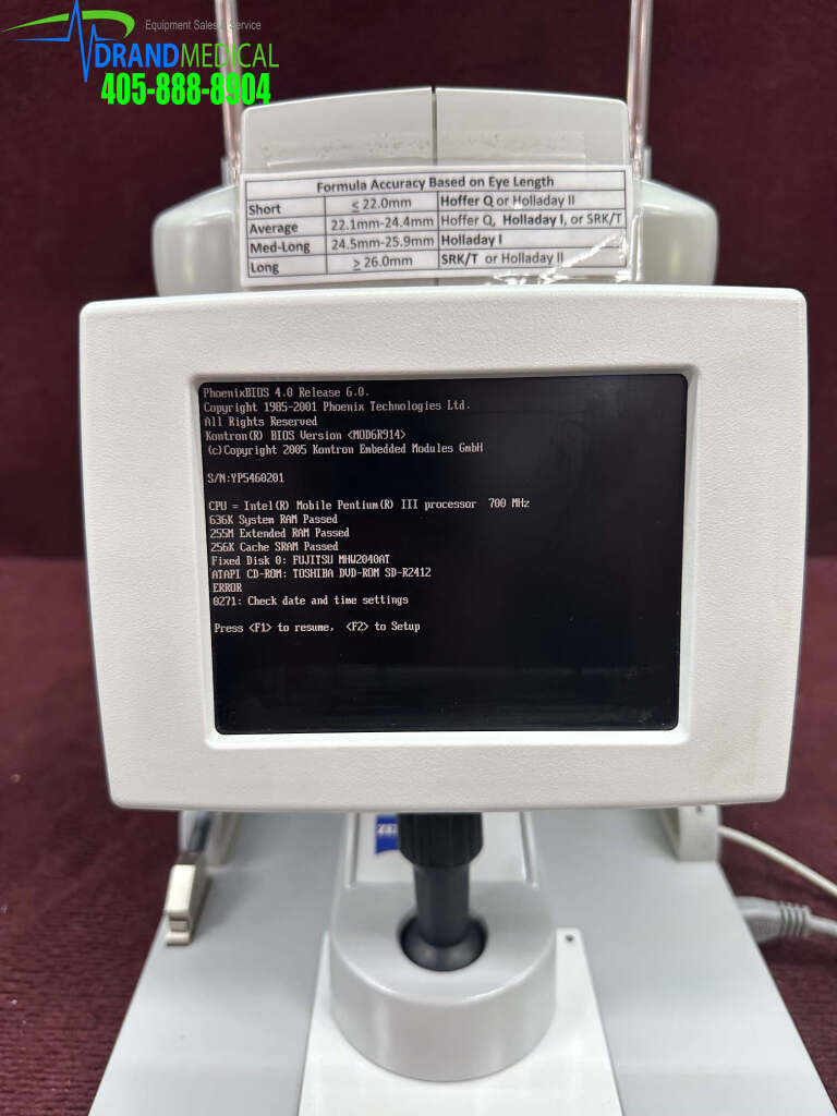 Carl Zeiss IOL Master REF: 1322-734 With Keyboard - Medsold