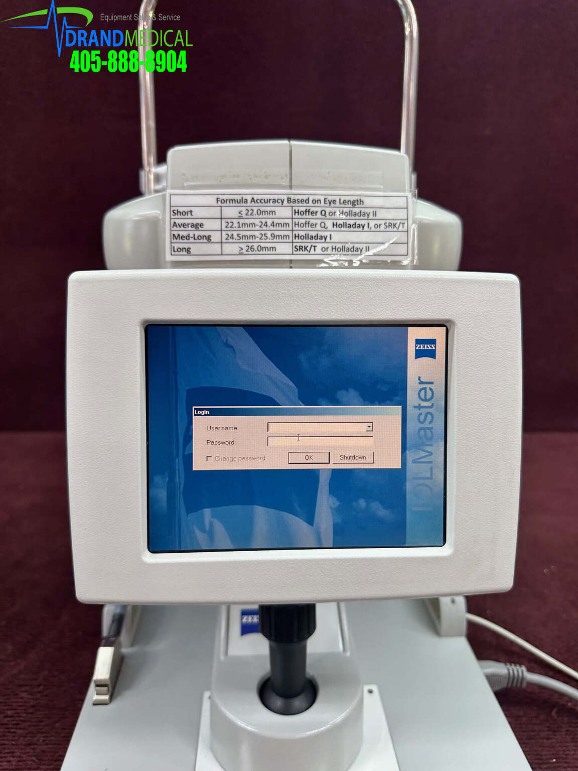 Carl Zeiss IOL Master REF: 1322-734 With Keyboard - Medsold