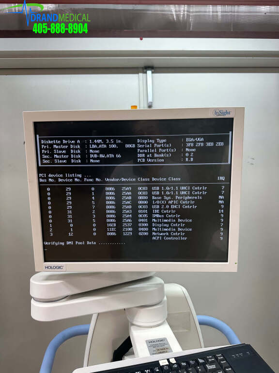 HOLOGIC FLUOROSCAN INSIGHT 2 MINI C-ARM SYSTEM W/ FOOTSWITCH & PRINTER ...