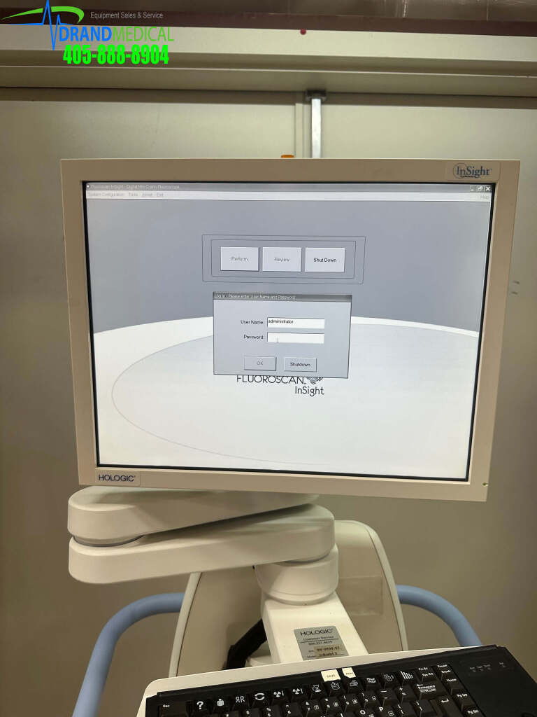 HOLOGIC FLUOROSCAN INSIGHT 2 MINI C-ARM SYSTEM W/ FOOTSWITCH & PRINTER ...