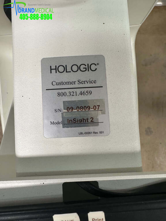 HOLOGIC FLUOROSCAN INSIGHT 2 MINI C-ARM SYSTEM W/ FOOTSWITCH & PRINTER ...