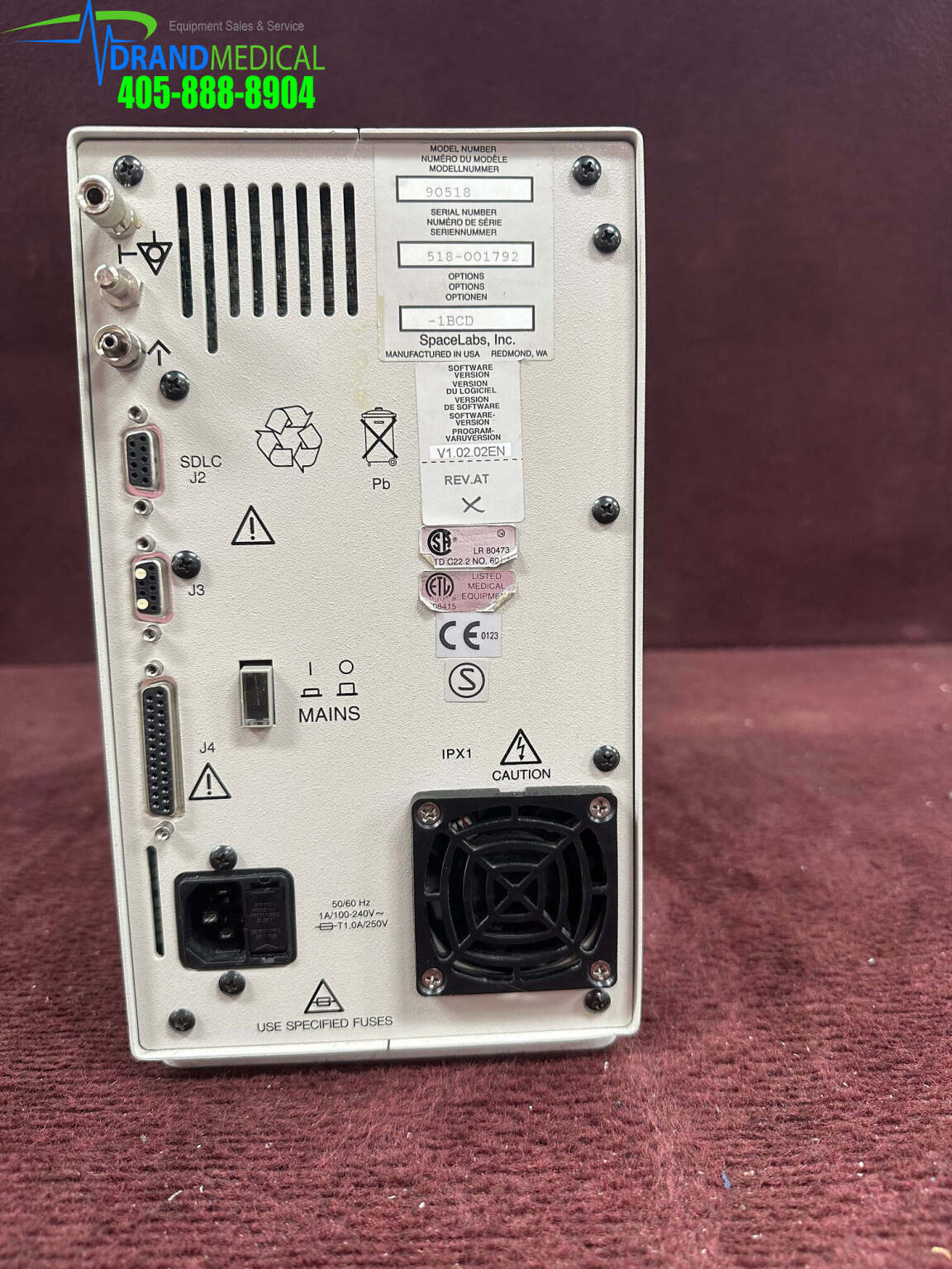 SpaceLabs Medical 90518 UltraView Multigas Analyzer Monitor (C2-2 ...