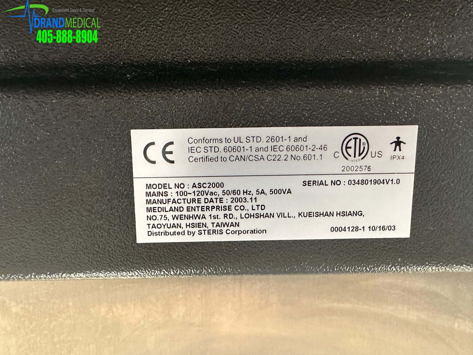 Steris ACS 2000 Surgical Table W/ Remote - Medsold