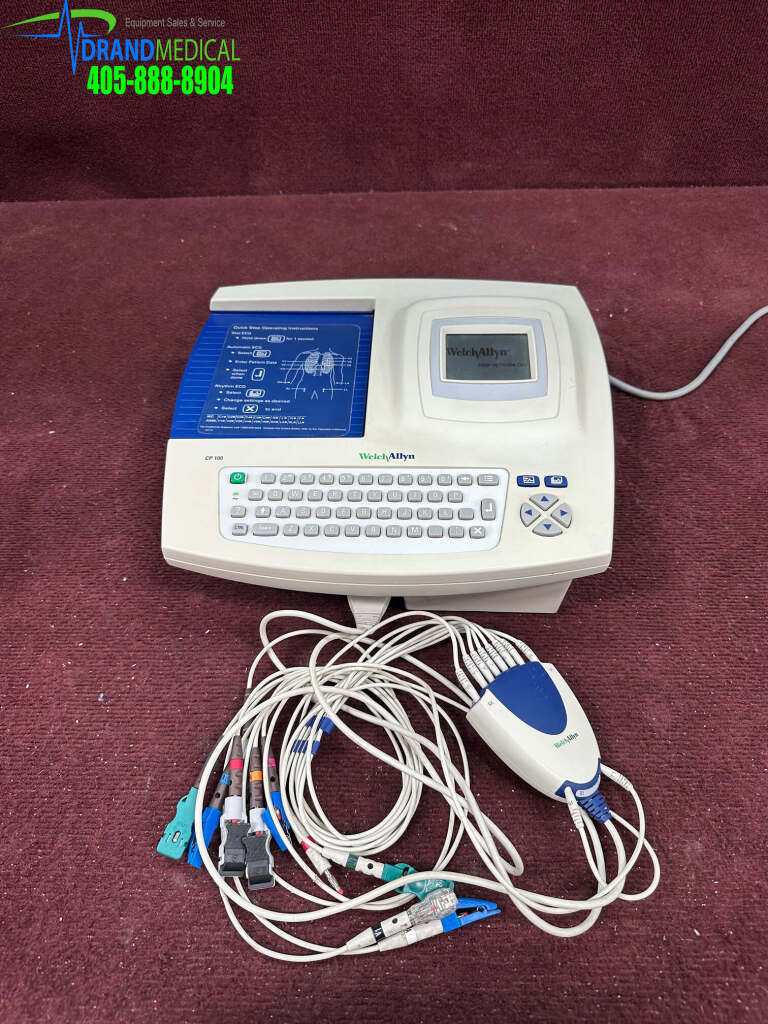 Welch Allyn CP100 Resting Interpretive EKG w/Patient Cable 400293 ...
