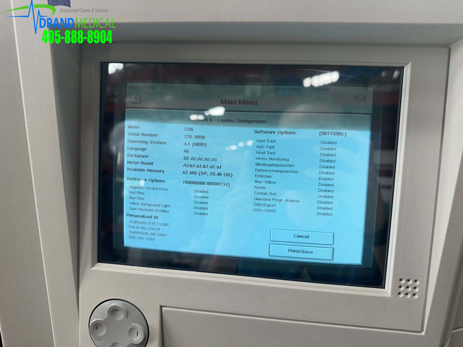 Zeiss Humphrey 720i Visual Field Analyzer - Medsold