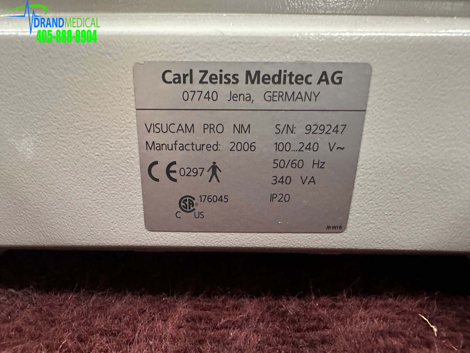 Zeiss Visucam NM Pro Retinal Fundus Camera - Medsold