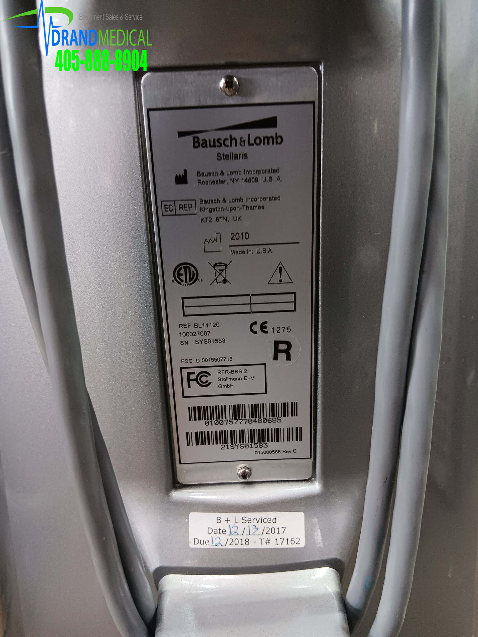 Bausch & Lomb Stellaris Anterior Phaco Unit REF: BL11120 - Medsold