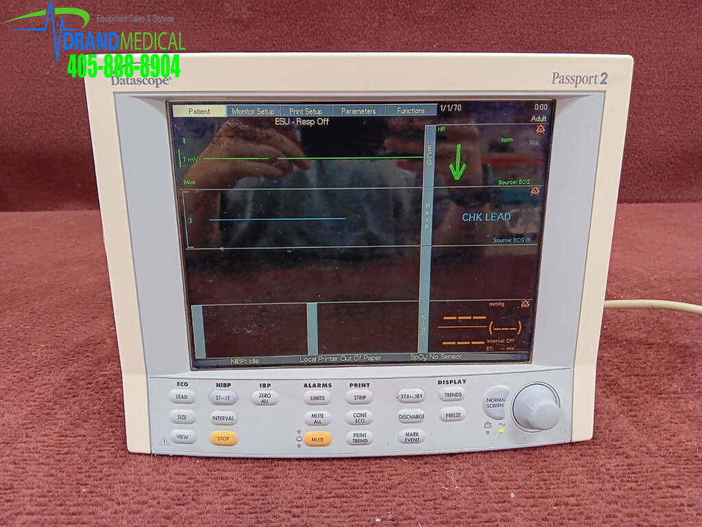 DataScope Passport 2 - NiBP SpO2 ECG Temperature Print & Color Screen ...