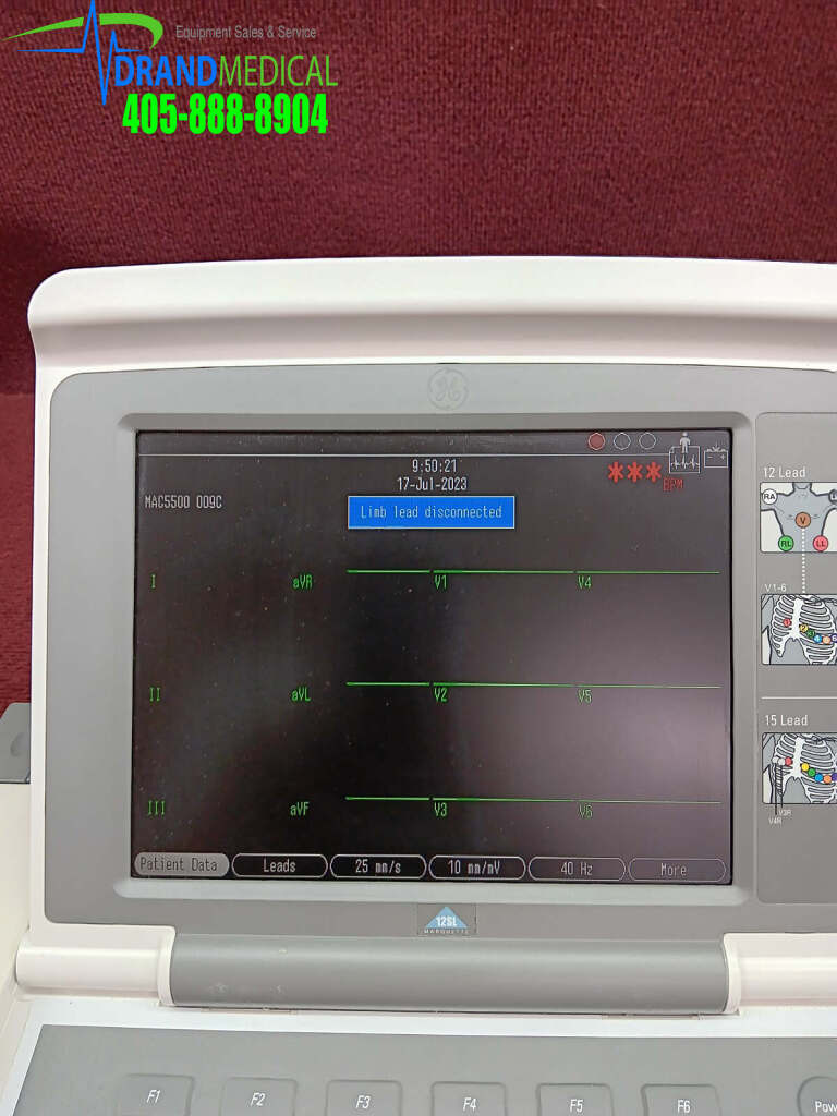 GE Healthcare MAC 5500 ECG EKG W/ CAM 14 Acquistion Module - Medsold
