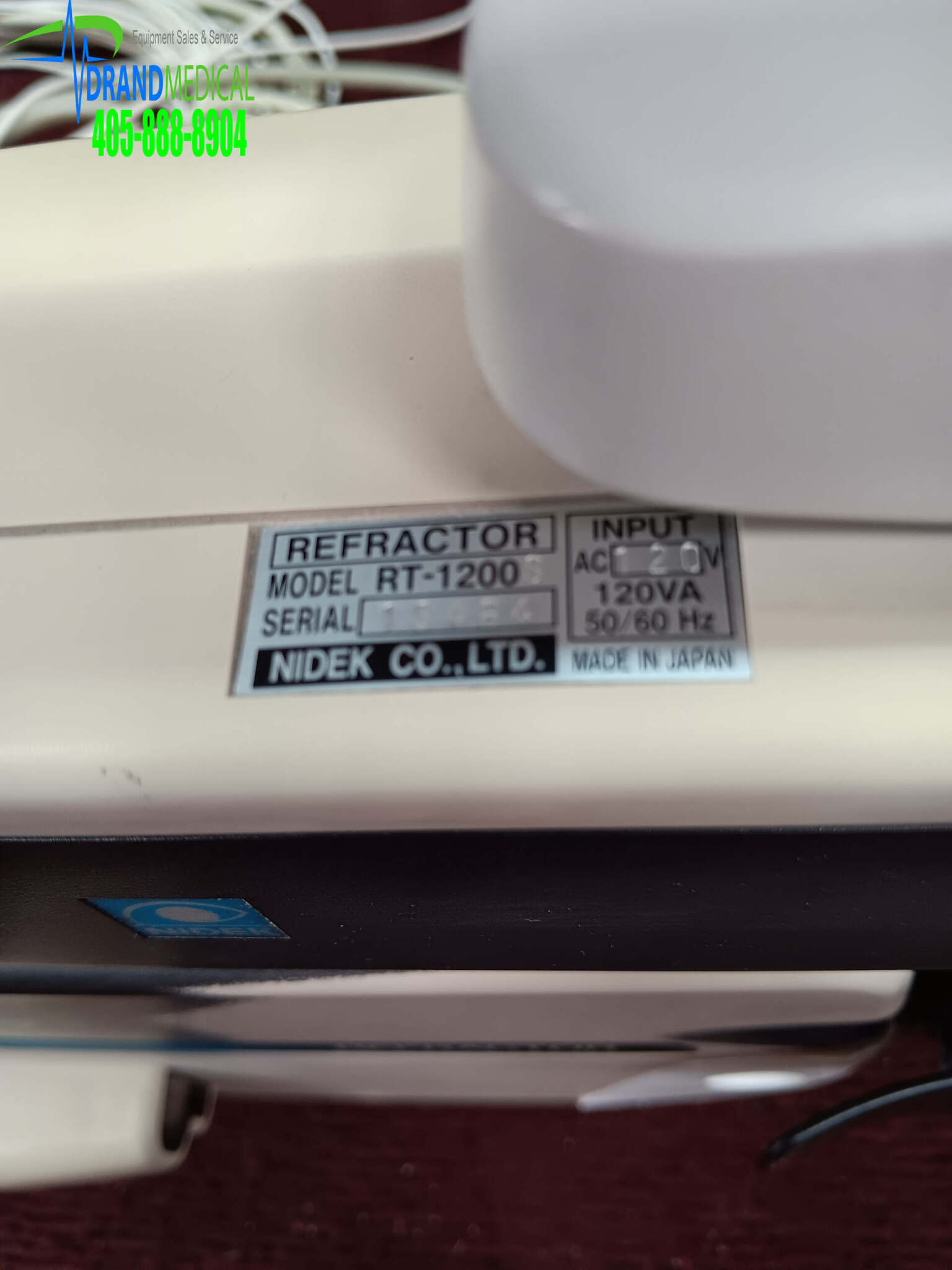 Nidek RT-1200S With Nidek RT-1200 Refractor Phoropter W/ Control Panel ...