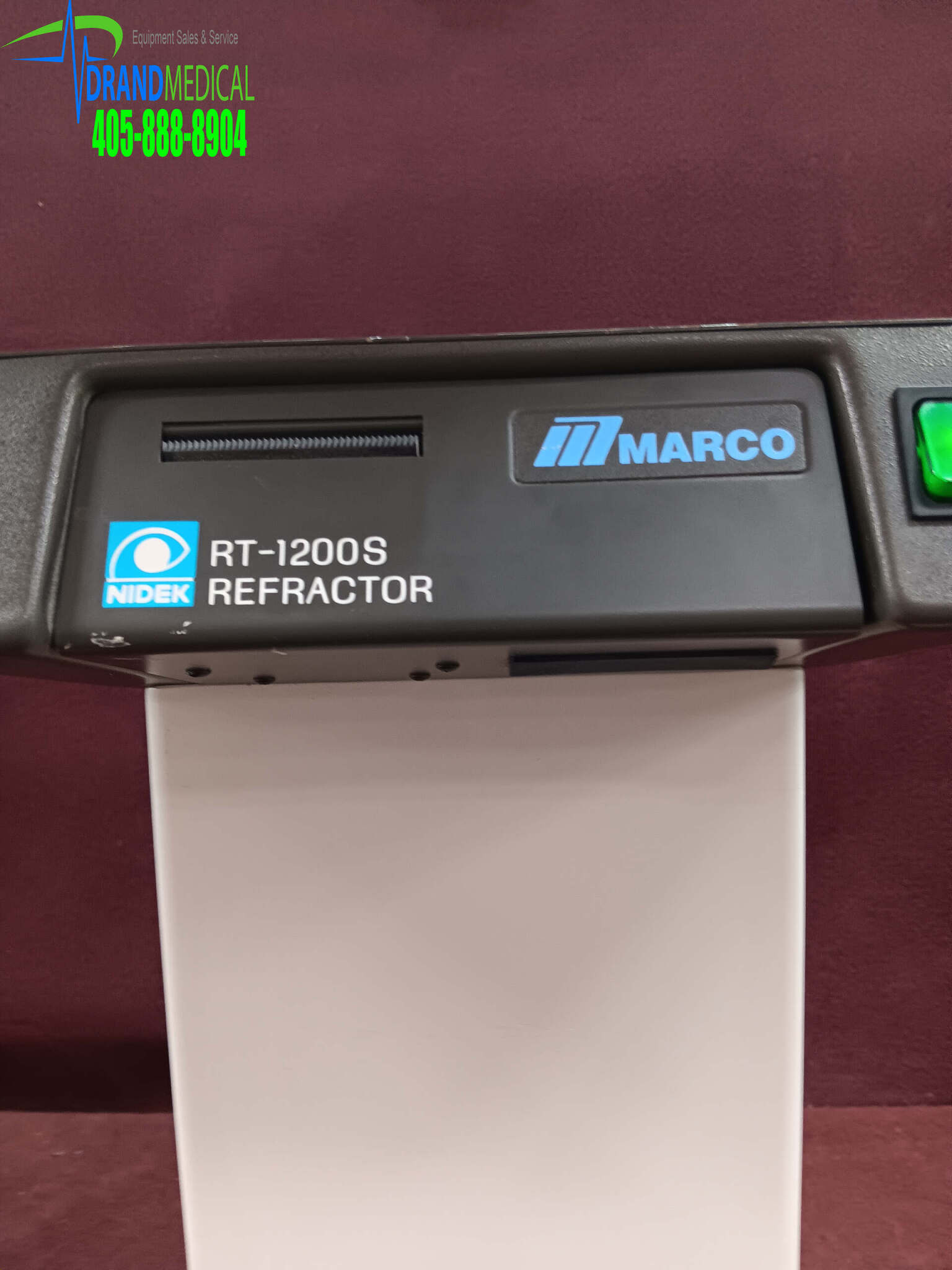 Nidek RT-1200S With Nidek RT-1200 Refractor Phoropter W/ Control Panel ...