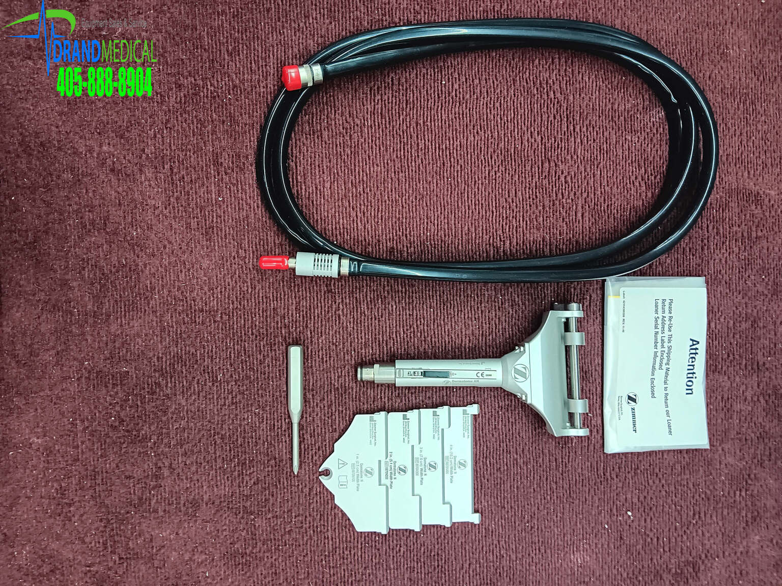 Zimmer Dermatome AN REF: 88710100 W/ Plates 1in, 2in, 3in, and 4in and ...